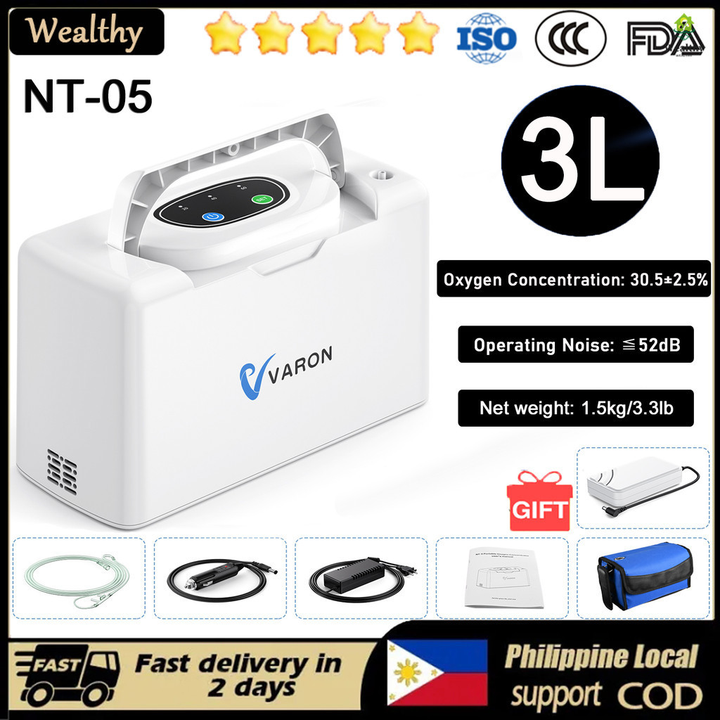 Local delivery 3L/min Portable Oxygen Concentrator with Battery Oxygen ...
