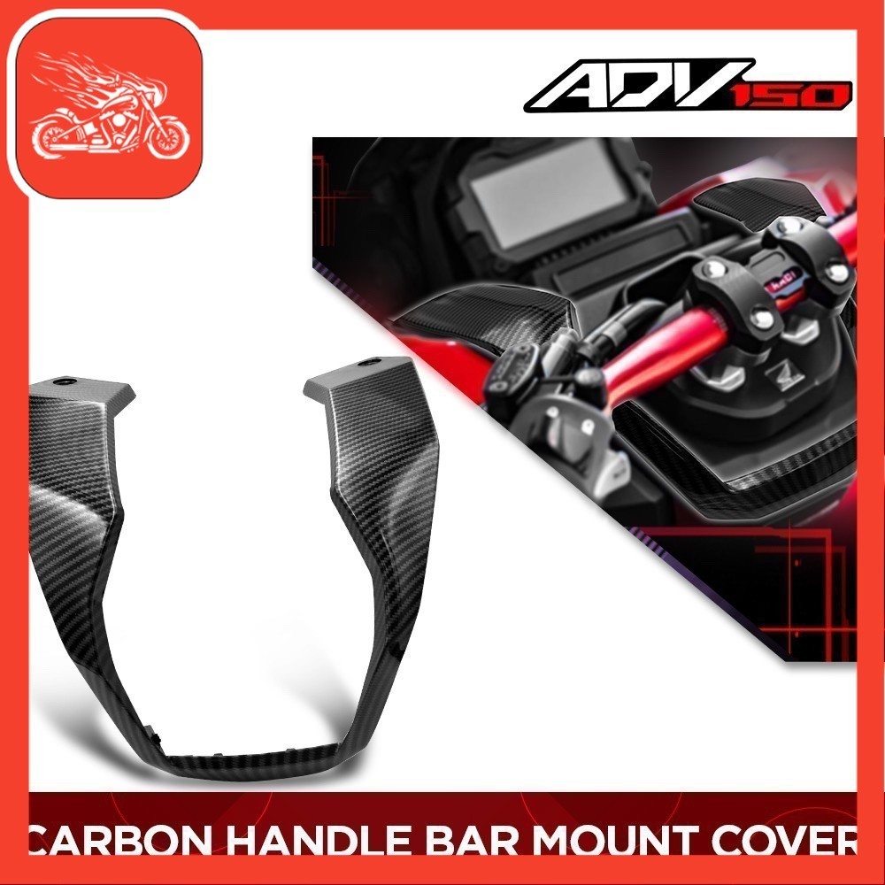 HONDA ADV 150 CARBON HANDLE BAR MOUNT COVER | Shopee Philippines