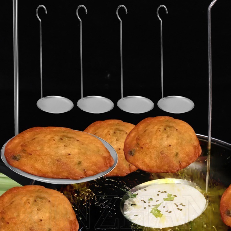Meatball Spoon - Snacks Frying Spoon - Non Stick, Round, Stainless ...