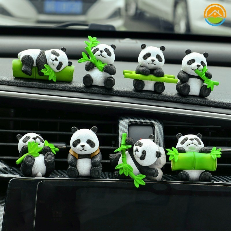 Random Lovely Cartoon Bamboo Pandas Styling Ornaments - Cute Panda Doll ...