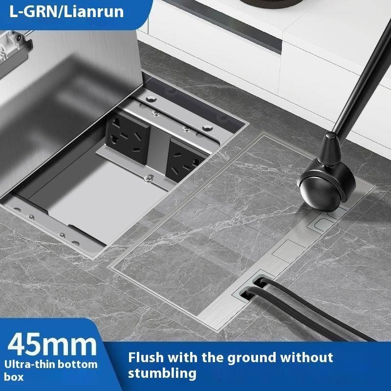 Embedded Ultra-Thin Ground Socket Stainless Steel Marble Double Row ...