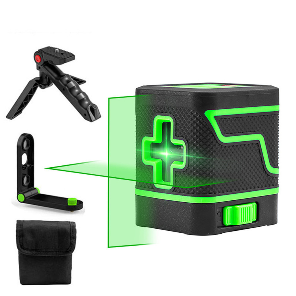 Self-Leveling Laser Level, 2 Lines Laser Level Green Cross Laser Beam ...