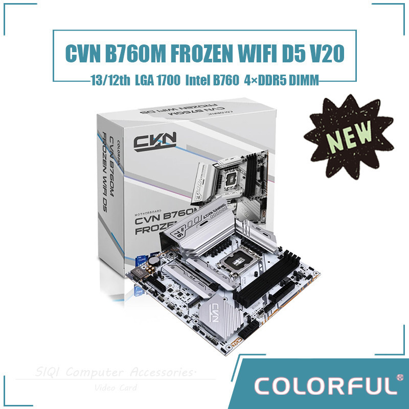 [NEW] Colorful CVN B760M FROZEN WIFI D5 V20 Motherboard LGA 1700 4xDDR5 DIMM Intel B760 Micro ...