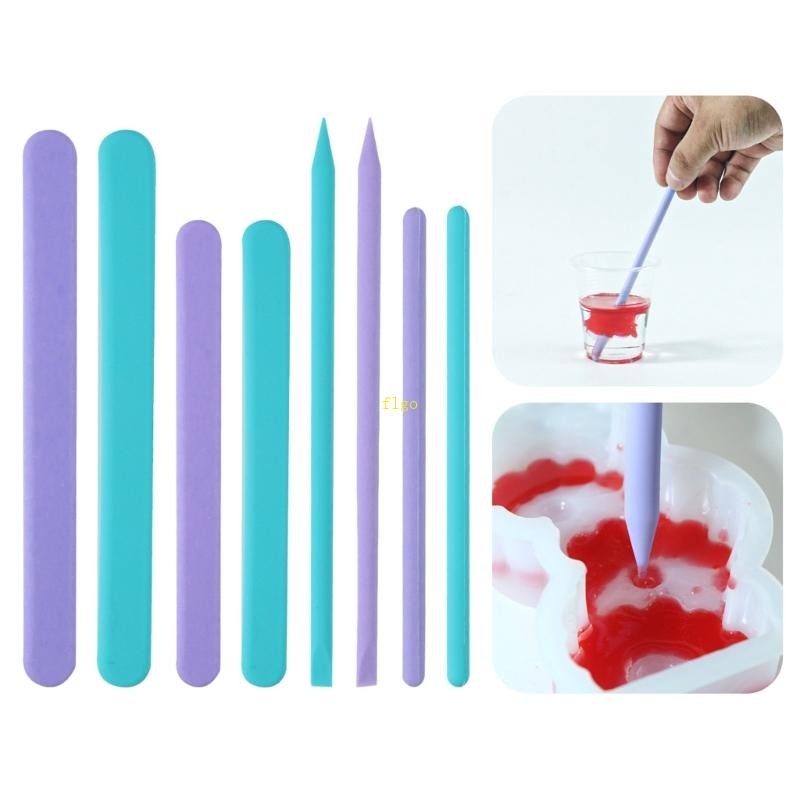 flgo Reusable Silicone Stir Stick Stirring Rod Epoxy Liquid Paint ...