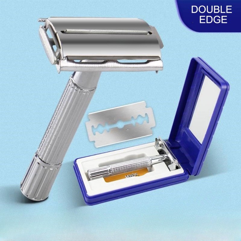 Manual Shaver For Men, Classic Stainless Steel Safety Razor Shaver With ...