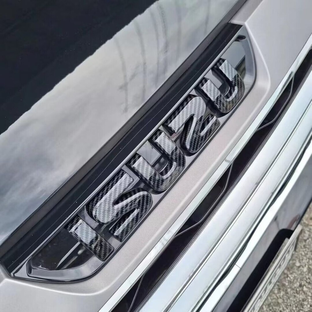 Carbon Fiber Front Hood Logo Sticker Cover Trim For Isuzu MU-X MUX 2023 ...