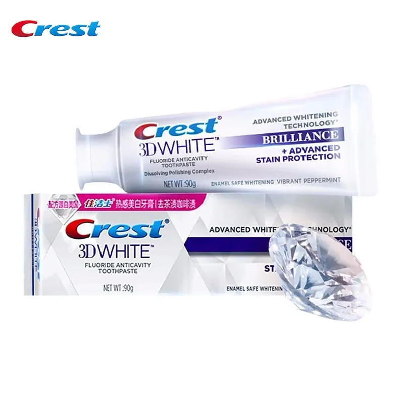 Crest 3D White Toothpaste Mousse Whitening Water Soluble Toothpaste White Brilliance Toothpaste ...