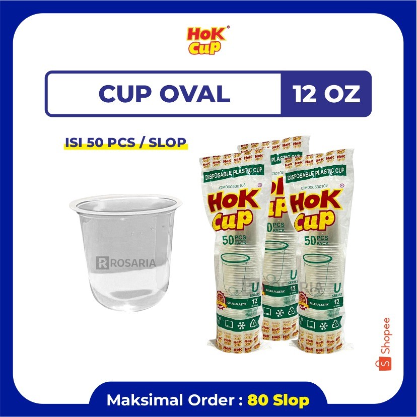 PLAIN OVAL CUP 12 OZ HOK 5 gr Clear Plastic Drink CUP | Shopee Philippines