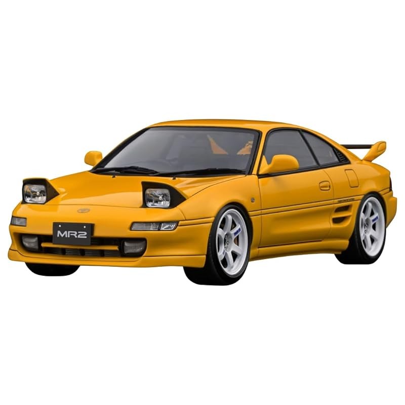 Completed model of the 1/18 scale yellow Toyota MR2 (SW20) by Ignition ...