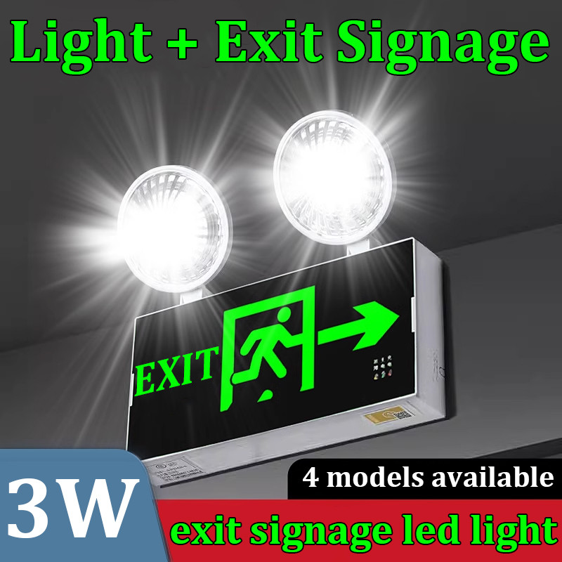 exit signage led light 3w fire exit signage with light automatic ...
