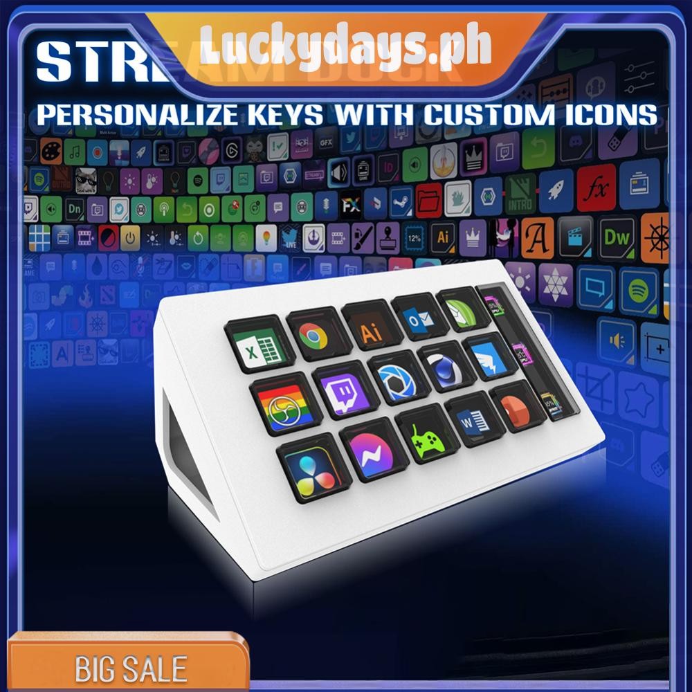 For Streamdeck Mini Live Content Creation Controller 15 Customizable Lcd Keys Shopee Philippines 