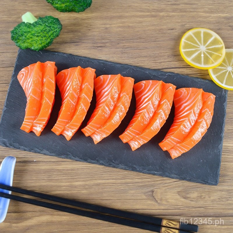 pvcSimulation Salmon Sashimi Sashimi Model Japan Candy Toy Swing Plate ...