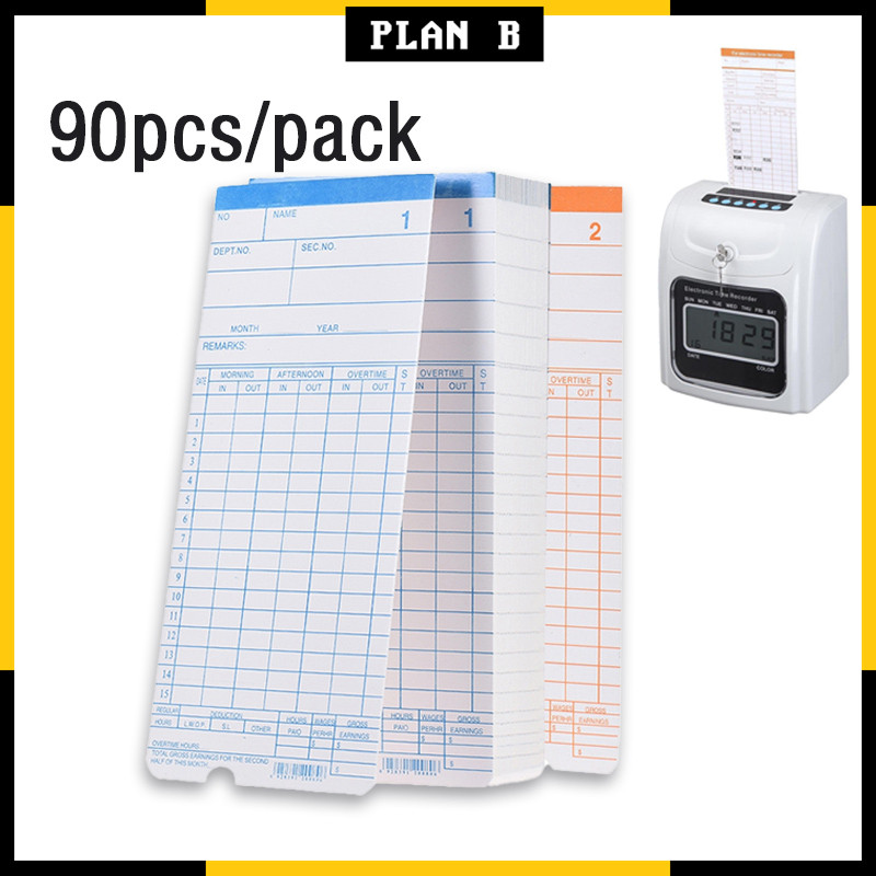 95pcs 2-sided Time Card Record Monthly Time Clock Cards For Employee ...