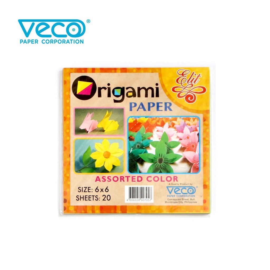 Veco Elit Origami Assorted Colors 20 Sheets | Mr. Paper | Shopee ...