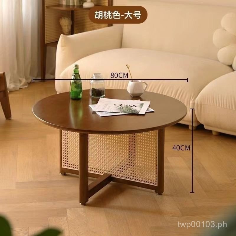 W|Nordic Rattan Solid Wood Tea Table Home B & B Sofa Side Table ...