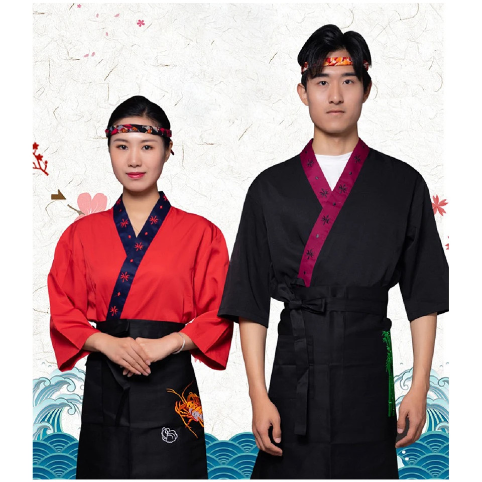 Restaurant Female Chef's Uniform Japanese Kimono Hotel Tooling Sushi ...