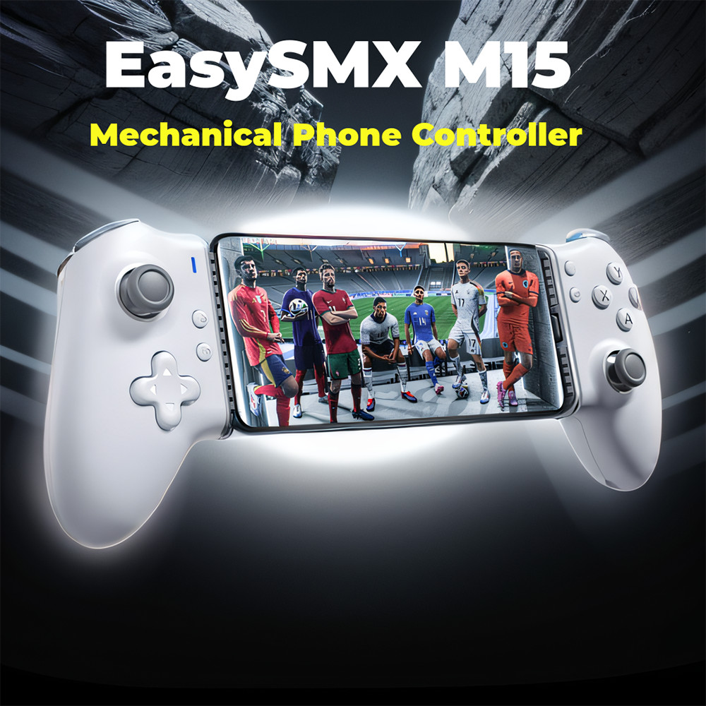 EasySMX M15 Mobile Phone Controller Type C Hall Mechanical Gamepad for iPhone 15 Android Phone ...