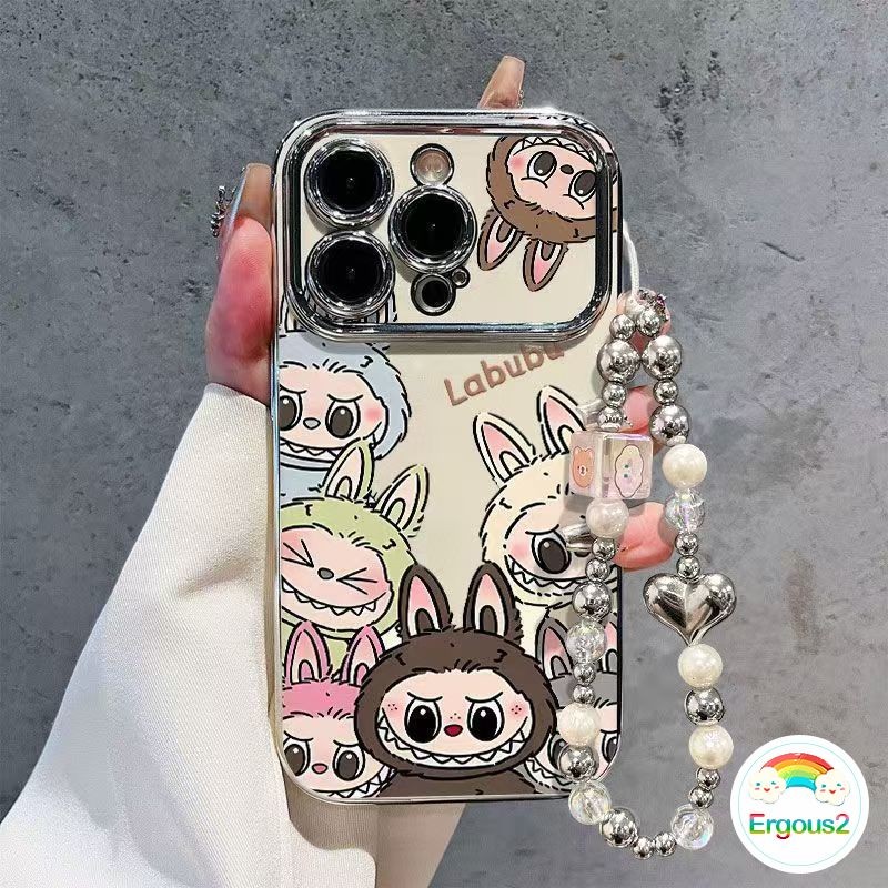 Cartoon Cute Labubu Phone Case + Lanyard for OPPO A18 A57 A58 A77s A95 ...