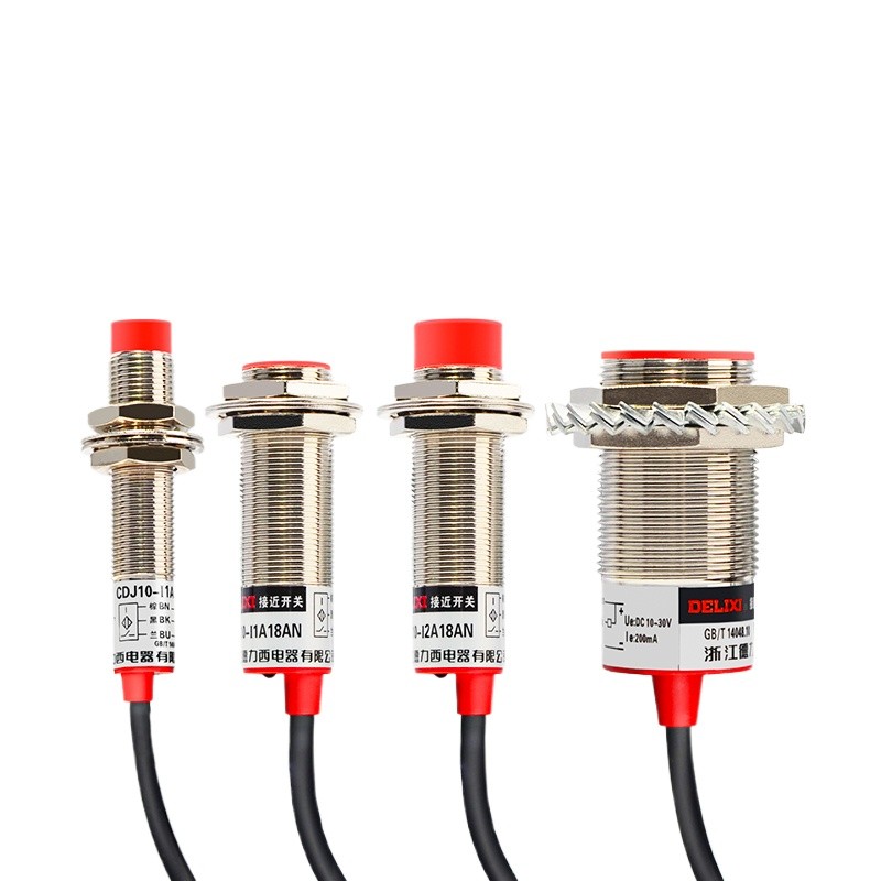 Delixi proximity switch three-wire NPN 24V inductive distance sensor ...