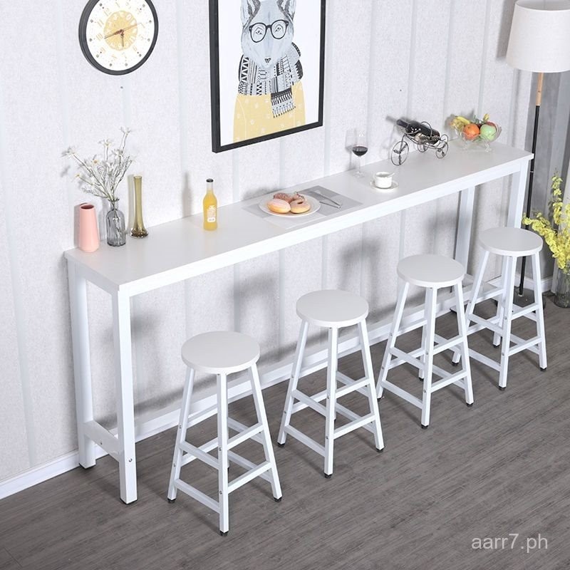 Wall Bar Table Balcony Home Narrow Edge Long Table Milk Tea Shop Wall ...
