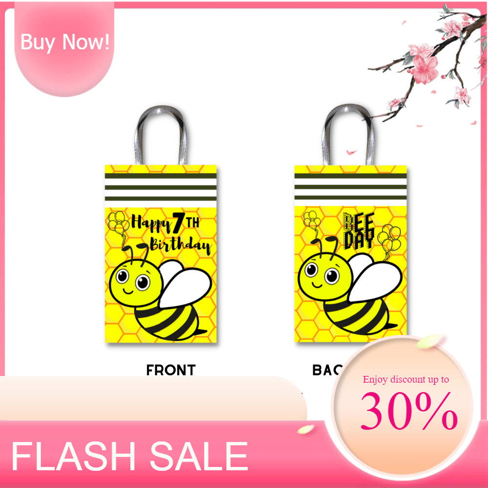 A70F CRAFT101 BEE Seventh bday Candy Bag Happy Birthday Mini Loot bag ...