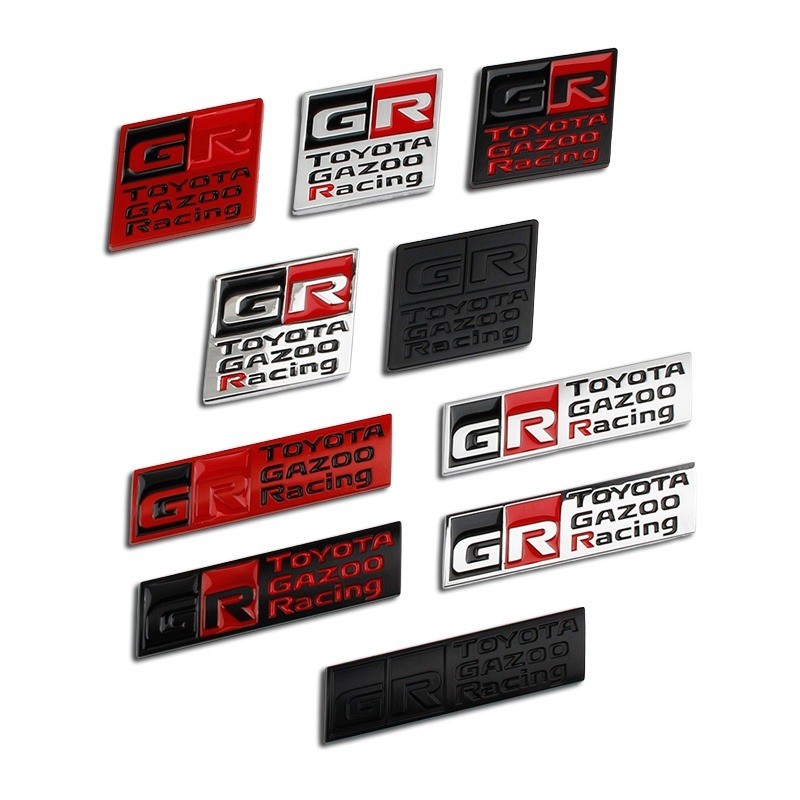 1 3D Metal GR TOYOTA GAZOO Racing Logo Car Rear Trunk Sticker Grille ...