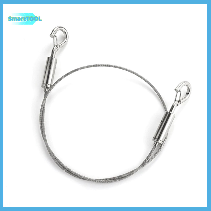 UTZN> Adjustable Automatic Wire Rope Spring Hook Clothesline Hanging ...