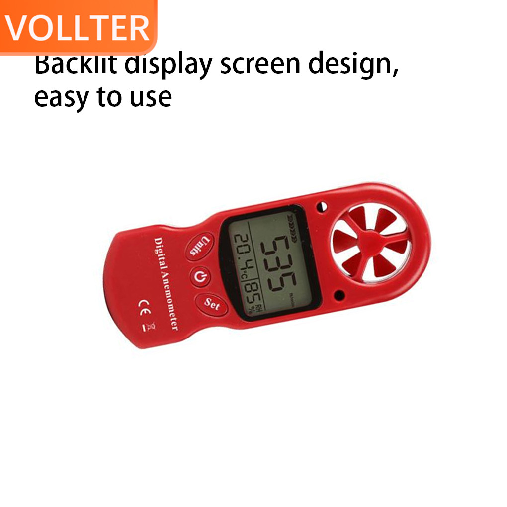 Digital Anemometer LCD Wind Speed Meter Portable Lightweight ...