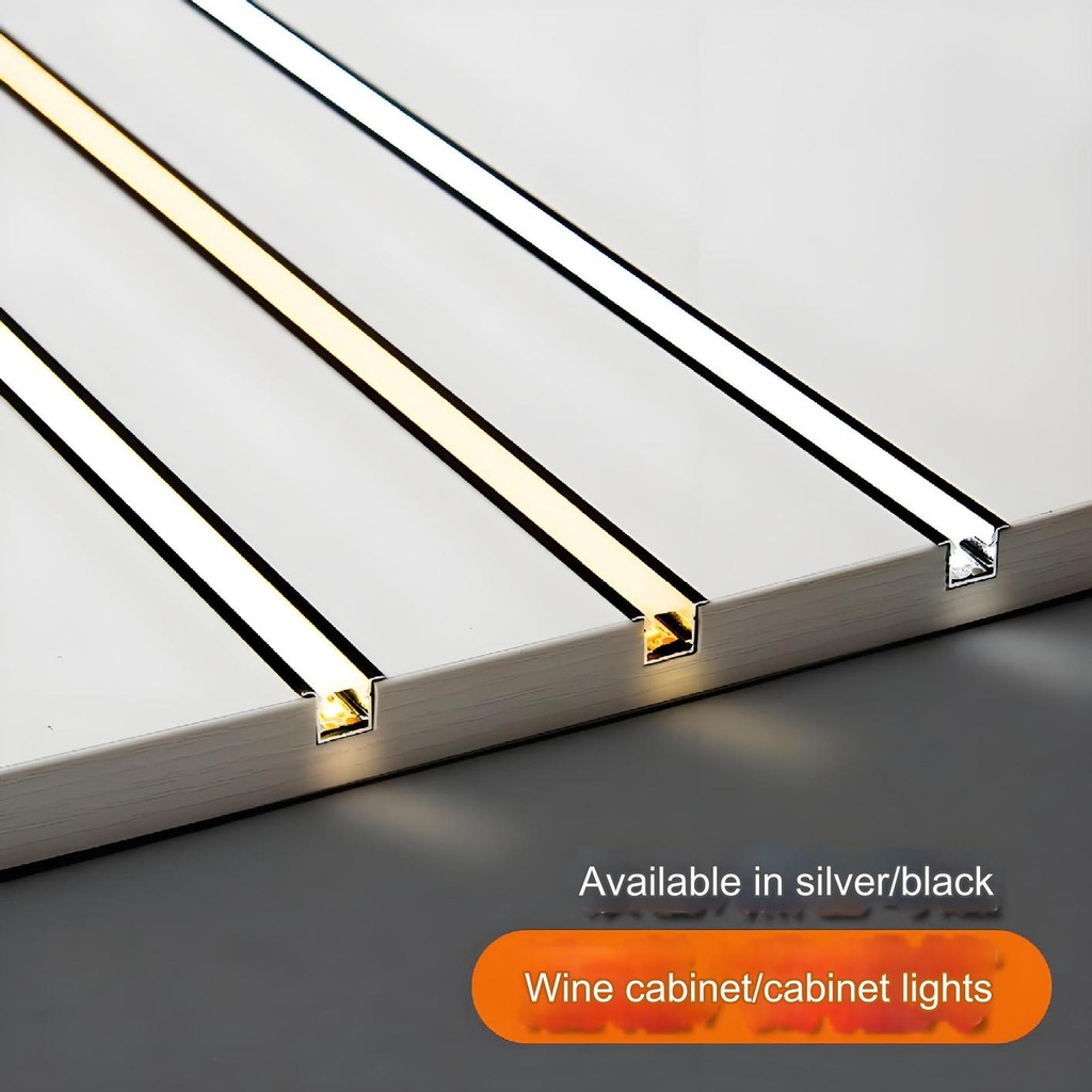 Silver15mm*9mm-No Edge/With Edge 2pcs 1mEach LED linear light trough ...