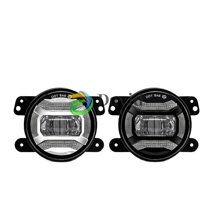 KingKong 4" Inch Round LED Fog Lights for Wrangler JL JLU Unlimited ...
