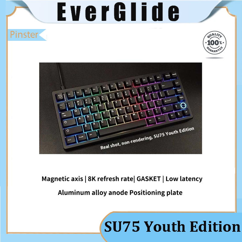 Everglide SU75 Youth Edition Magnetic Gaming Keyboard, Aluminum Alloy ...