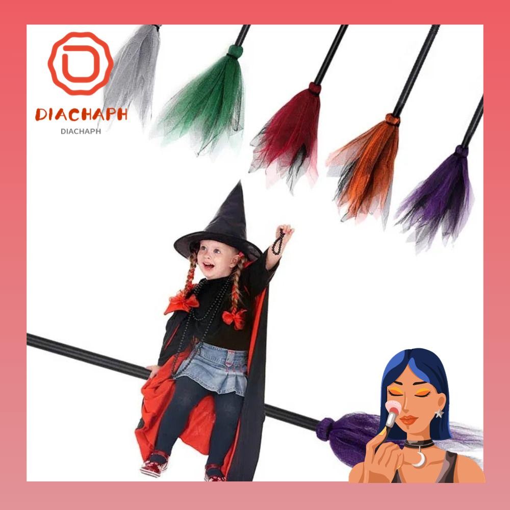 DIACHAPH Witch Broom, Detachable Colorful Kids Cosplay Flying, Home ...