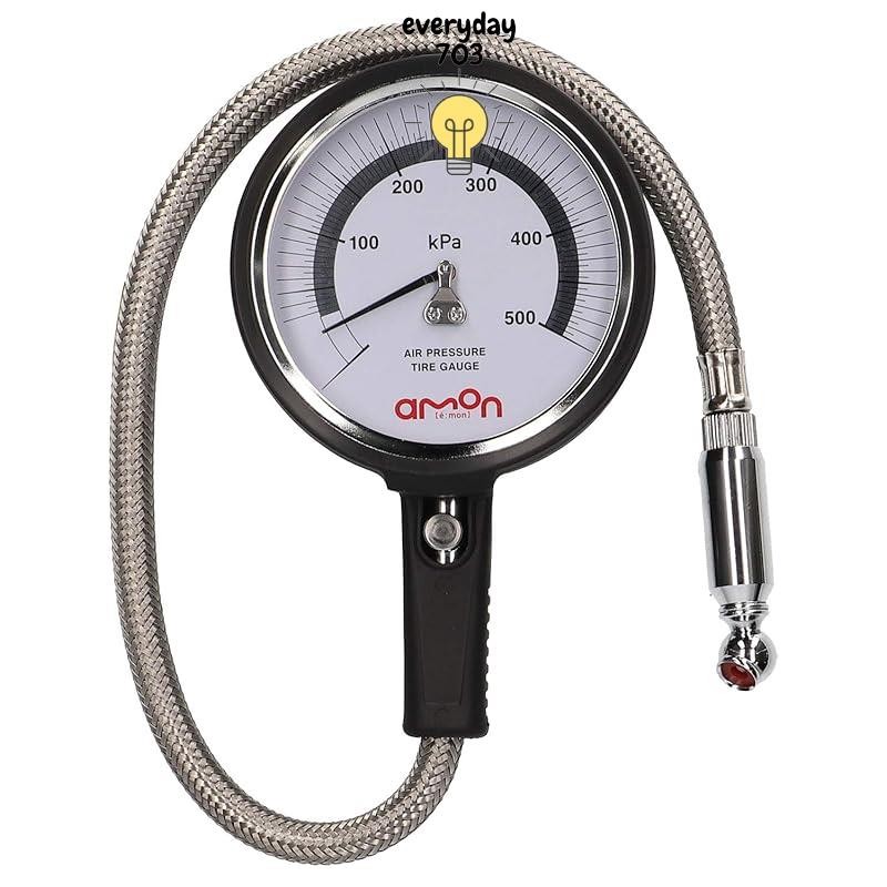 Emon Air Gauge Premium Grade Tire Gauge with Gauge Diameter φ78.5mm and ...