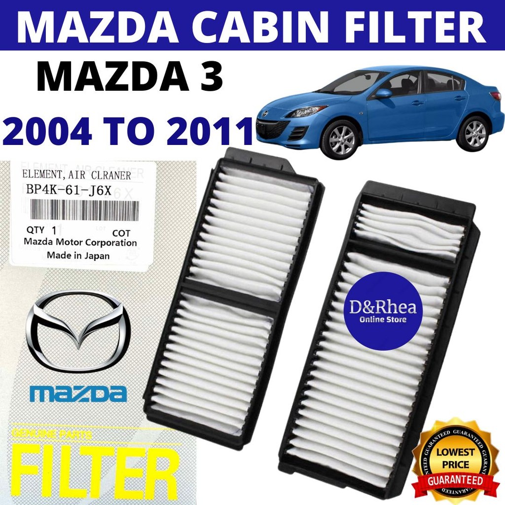 MAZDA CABIN FILTER FOR MAZDA 3 2004 TO 2011 HIGH-QUALITY BP4K-61-J6X ...