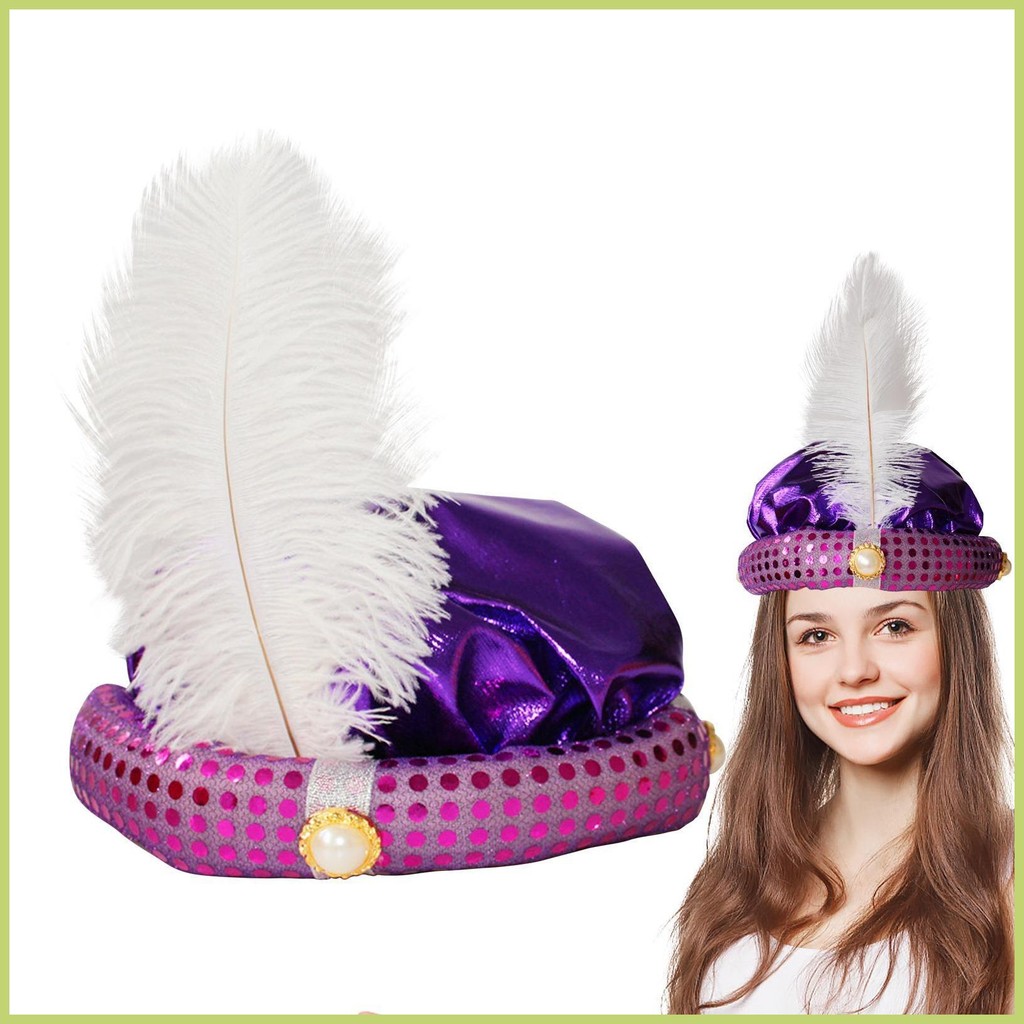 Aladdin Hat Kids Aladdin Turban Costume With Feather And Pearl Gorgeous ...