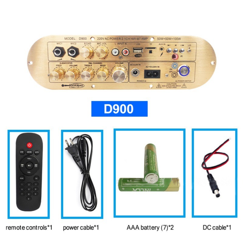 D900 2.1 Channel Bluetooth Multi-function Digital Power Amplifier Board ...
