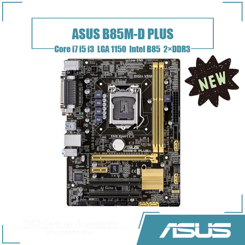 [NEW] ASUS B85M-D PLUS Motherboard LGA 1150 2xDDR3 DIMM Micro ATX Core i7 i5 i3 Intel B85 ...