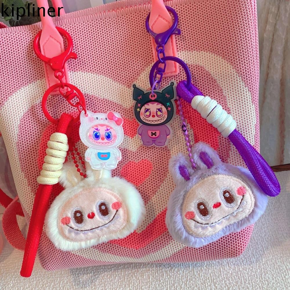 KIPLINER Labubu Hanging Rope, Kawaii Acrylic Plush Doll Key Ring ...
