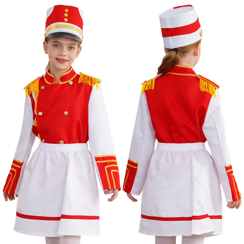 wxjdz - #140-170 Kids Girls Drum Trumpet Team Uniform Marching Band ...