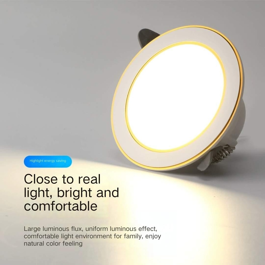 Ceiling Lights Tricolor Dimming Downlight 7W LED Ceiling Light ...