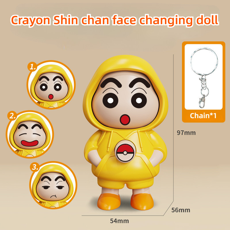 Crayon Shin Chan Face Changing Doll Cartoon Style New Face Changing ...