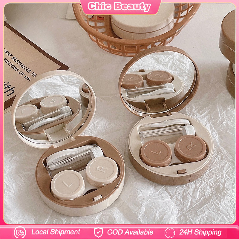 Contact Lens Storage Box Beautiful Pupil Care Box portable dual box ...