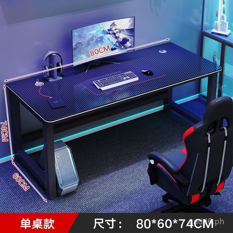 Simple Double Desktop Computer Table and Chair Combination Gaming Table ...