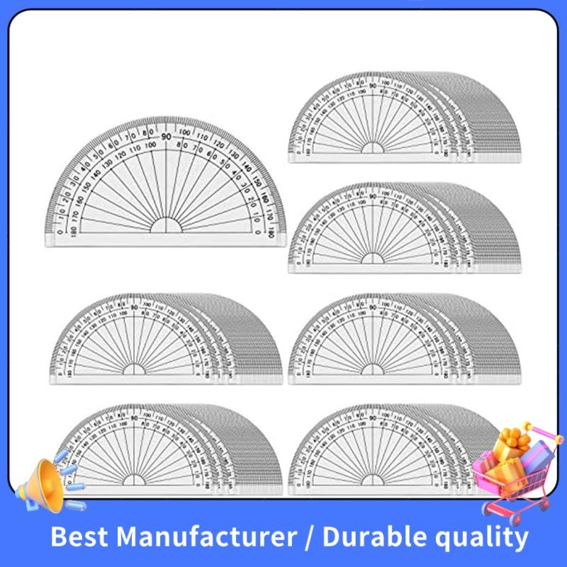 100 Piece Plastic Protractor 180 Degrees Protractors Bulk for Classroom, Protractor Set for ...