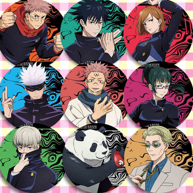 BC Cute Anime Style Jujutsu Kaisen Brooch Button Pins Clothes Backpacks ...