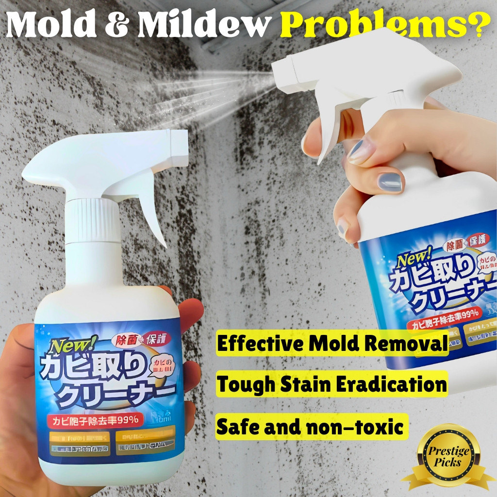 SHINES 330ml Mold and Mildew Remover Spray Spot Removal Deep Wall Mold Mildew Stain Remover ...
