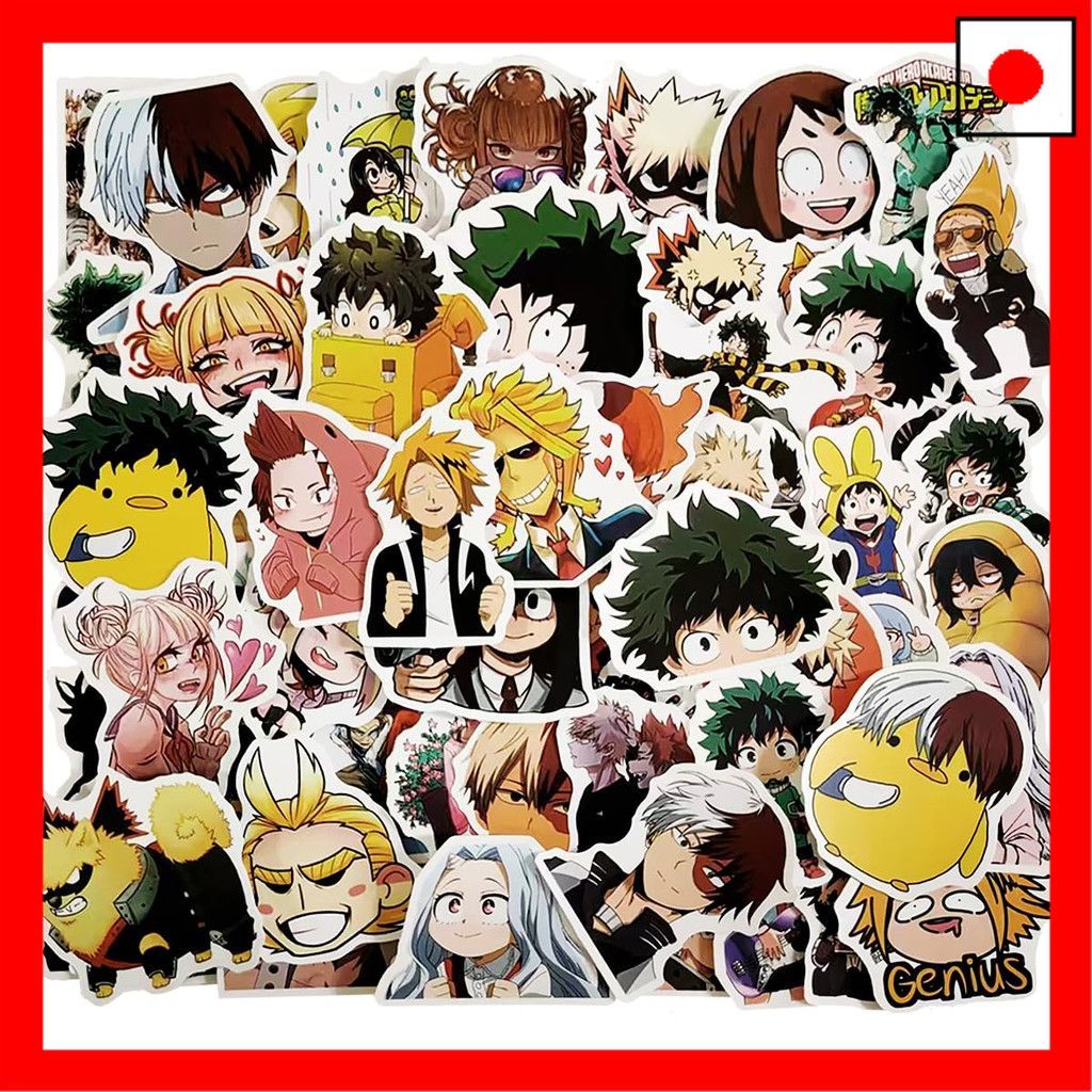100pcs My Hero Academia Stickers Cute Cartoon Sticker Pack Anime ...