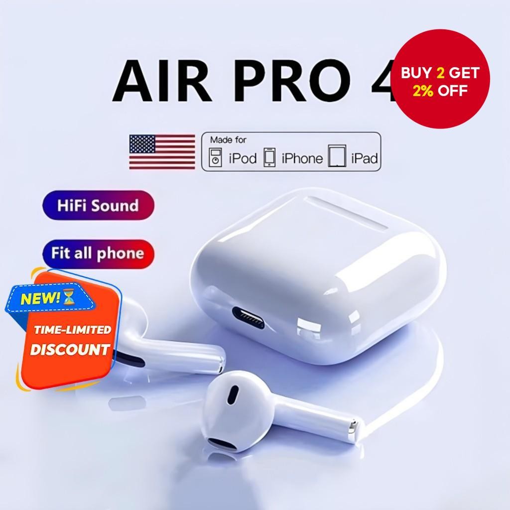 Pro4 Earphones Wireless Dual In-Ear Ultra Long Standby Stereo Bass ...