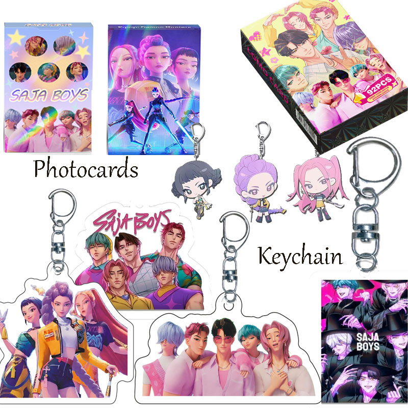 Kpop Demon Hunters Photocards Saja Boys Rumi Jinu Derpy Tiger Keychain Collectibles Gift ...