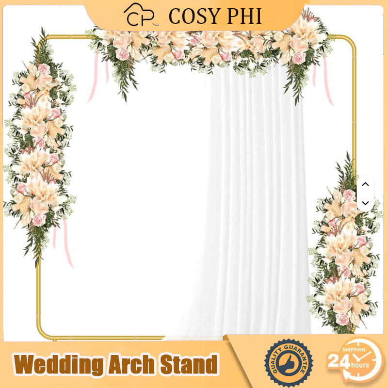 COSYPHI 2M Metal Arch Stand Wedding Square Arch Stand Backdrop for ...
